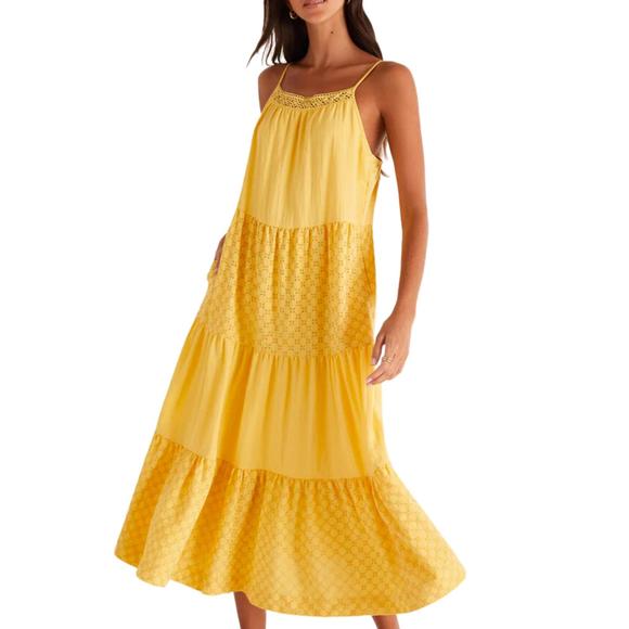 Z Supply | Dresses | New Z Supply Dalilah Eyelet Midi Dress In Maze ...